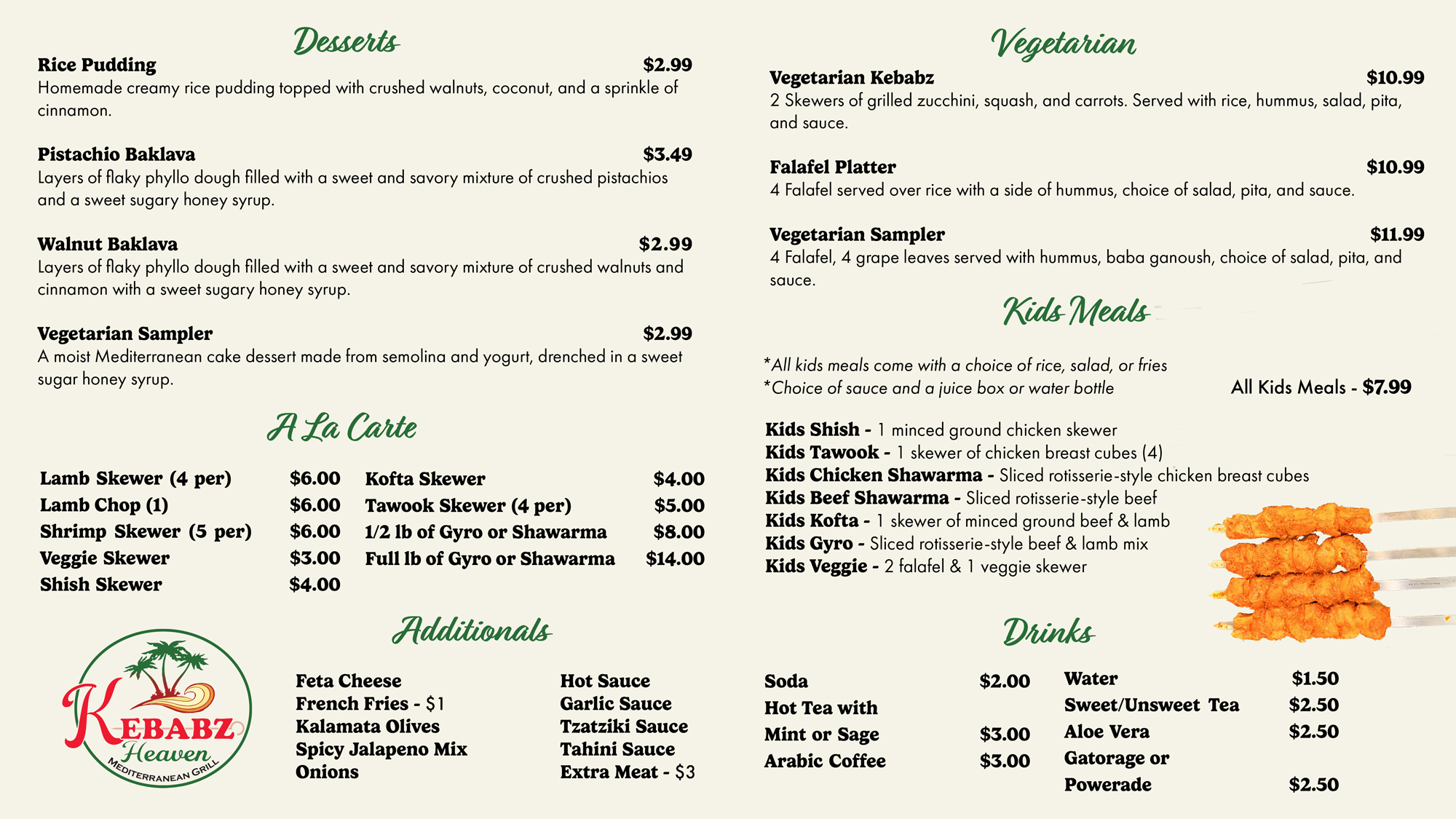 Menu – Kebabz Heaven